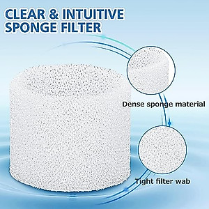 ShufudeJa 30 Pack Humidifier Replacement Filter Compatible with LEVOIT Dual150, Dual200S, Classic300(S), LV600S Series Humidifiers, Sponge Filter Humidifier Replacement Part