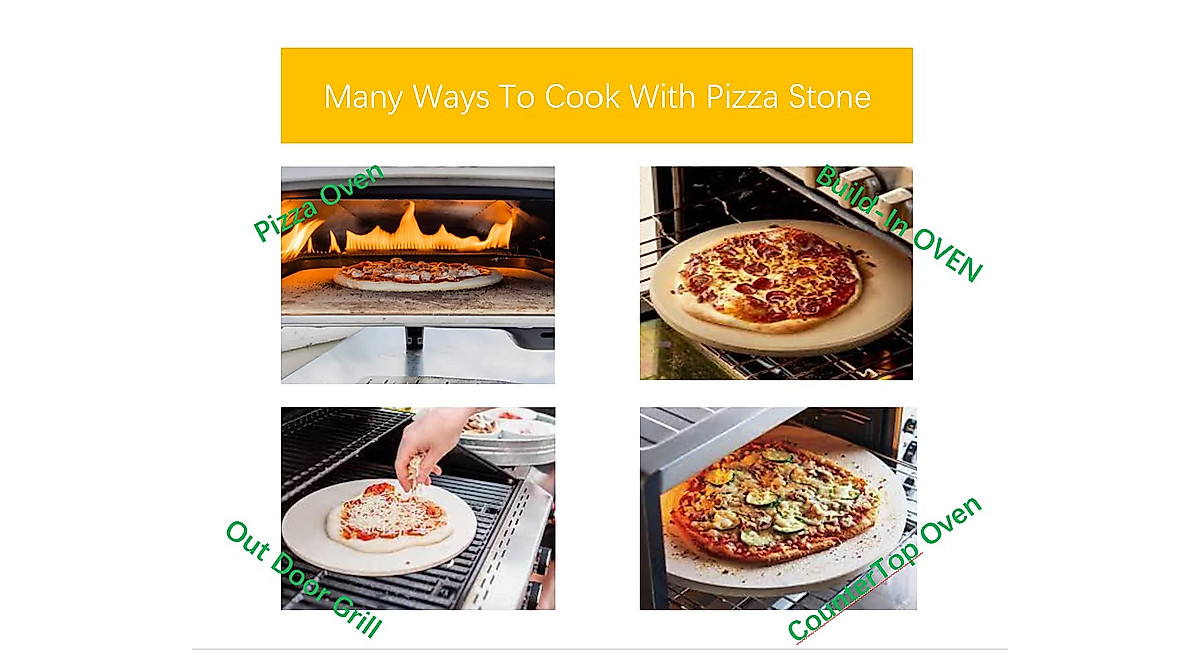 11' x 0.25' Round Pizza Stone for Crispy Crusts