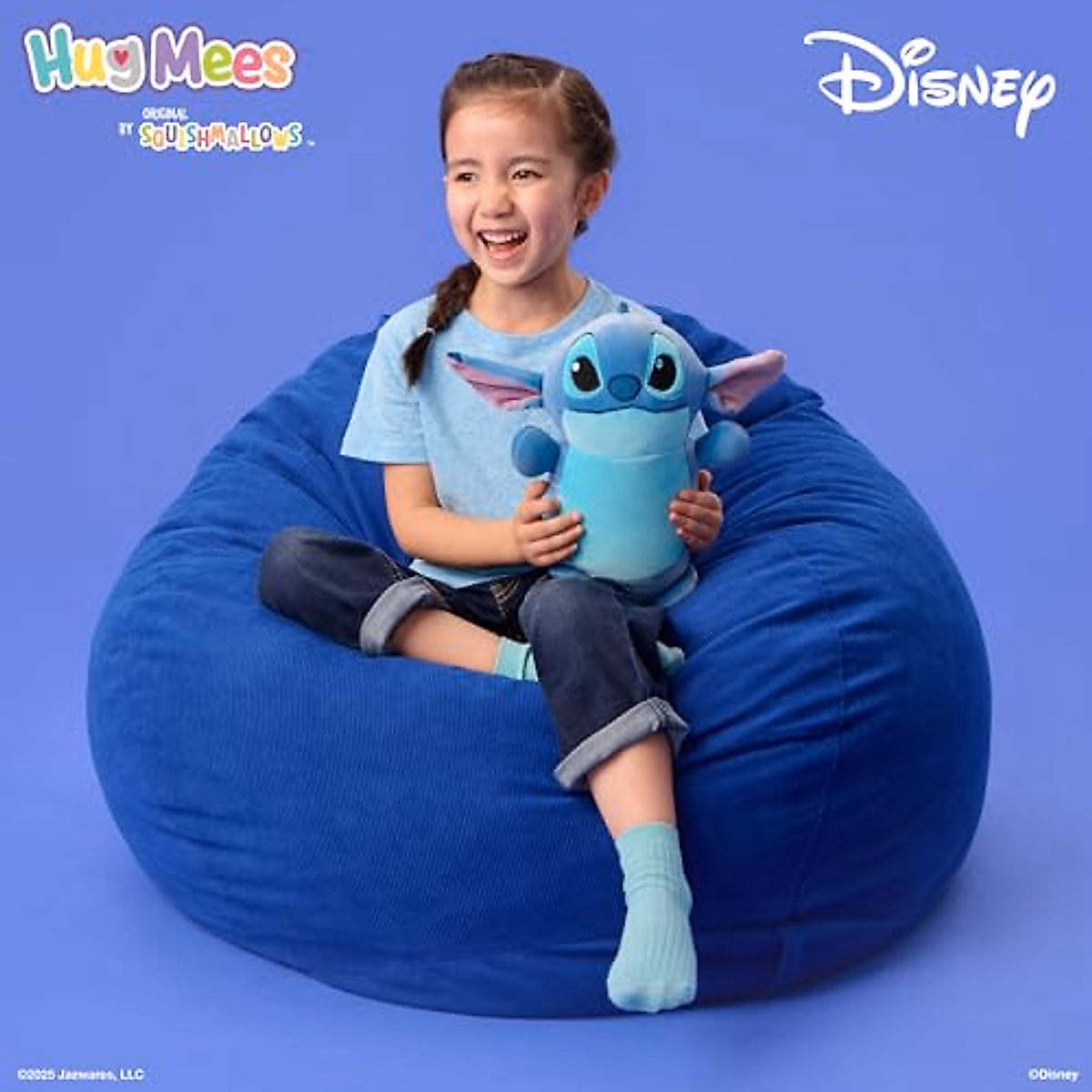 Squishmallows Disney Original 10-Inch Stitch HugMees - Medium-Sized Ultrasoft Official Jazwares Plush
