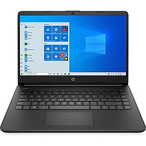 HP 14-Inch Laptop, 10th Gen Intel Core i3-1005G1, 4 GB SDRAM, 128 GB Solid-State Drive, Windows 10 Home in S Mode Black (Renewed)