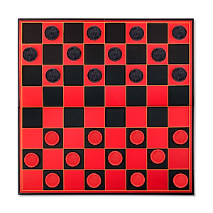 Checkers Board for Kids– Fun Checkerboard Game for Boys and Girls - Interlocking Checkers with Foldable Board by Point Games
