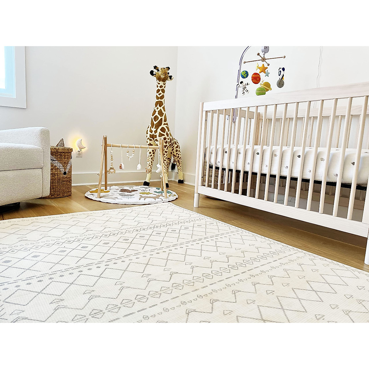 The Shwally PlayMat - Soft Baby Play Mat - Reversible Foam Floor Mat - Waterproof, Wipe-Clean, Durable, Non-Toxic and Hypoallergenic - Large (6.5' X 4.5') (Enya)