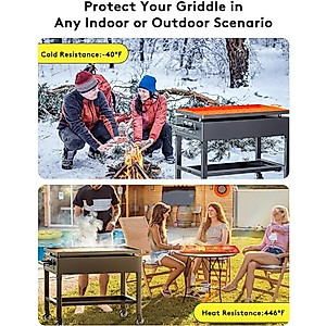 Silicone Griddle Mat for Blackstone 28 Inch Griddle Top,Heavy Duty Food Grade Silicone Cover for Blackstone,Griddle Accessories for Blackstone(28 Inch Includes Magnets)