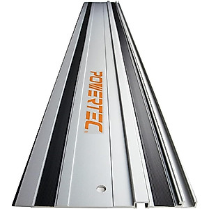 POWERTEC 110" Track Saw Guide Rail Kit for Festool and Makita, Includes 2PK 55" Guide Rails, 2PK Guide Rail Connectors, 2PK Track Saw Clamps (72058)
