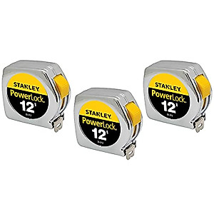 Stanley Hand Tools 33-312 3/4" X 12' PowerLock Professional Tape Measure (3 Pack)