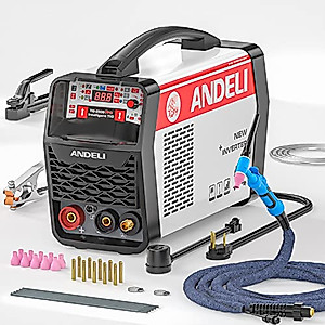 ANDELI Tig Welder,HOT/MMA/CLEAN/Cold/TIG Pulse TIG Welder,160Amp 110V/220V IGBT Digital Inverter TIG Welding Machine (TIG-250G PRO)