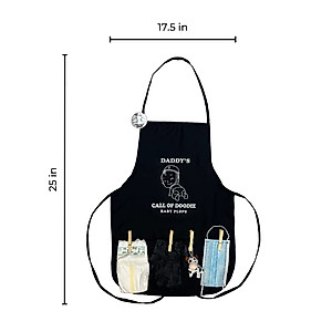 MUNIFICENCE FUNNY GAG GIFT FOR FUTURE DADS, APRON DADDY TO BE GAG GIFT, PERFECT BABY SHOWER GAMES, FUNNY ACTIVITY, GENDER REVEAL.