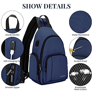 BAIGIO Camera Sling Bag Small Camera Backpack for Photographers,Water-resistant Camera Crossbody Bag Travel Caemra Backpack for DSLR SLR Mirrorless Camera