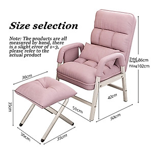 WFCCDM Relax Armchair Rocking Chairs Reclining Chair Lounge Seating Sofa Chair Occasional Side Chairs, Adjustable Footrest & Backrest, for Living Room Bedroom 50 * 51 * 102cm Blue