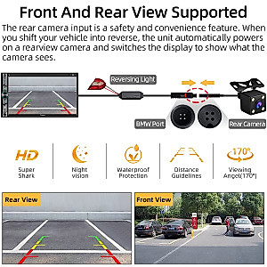Double DIN CarPlay Multimedia Player, 7" HD Capacitive Touchscreen, Car Stereo with Backup Camera, Bluetooth, 16-Band EQ, Steering Wheel Controls, Mirror-Link, USB/SD Port, AM/FM Car Radio Receiver