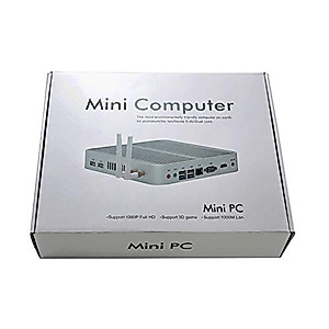 KINGDEL Smart Design Mini Desktop Computer, Fanless Mini PC with i3 7th Gen. CPU, 16GB RAM, 256GB SSD, 4K: 4096x2304, HD Port, VGA, LAN, All Metal Body