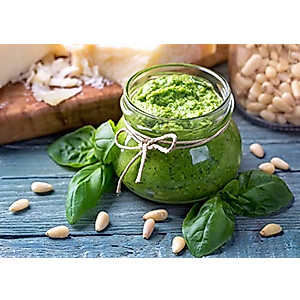 DesertUSA Heirloom Organic Genovese Basil Garden Grow Kit in Gift Box, Non-GMO Herb Seeds, Instructions, Bamboo Plant Labels, 2 Pots, Rose Quartz