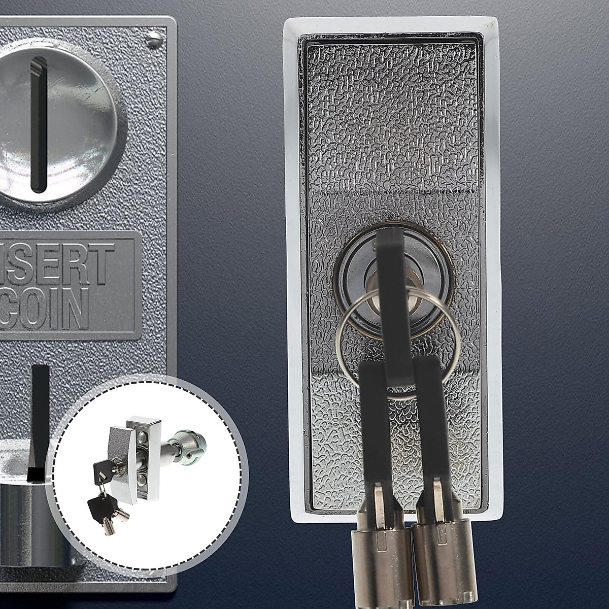 T-Handle Vending Machine Lock with Keys, Zinc Alloy Soda Machine Lock, High Security Vending Machine Lock for Candy Snack Soda Machine