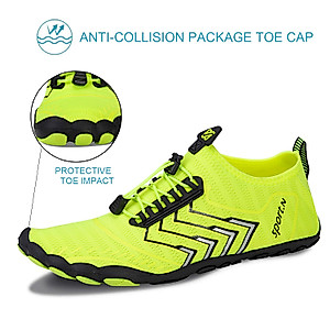 WateLves Water Shoes for Men Women Barefoot Quick-Dry Aqua Sock Outdoor Athletic Sport Shoes Kayaking Boating Hiking Surfing Walking (L-YG. Green, 45)