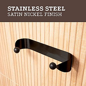 Wood Grip | Contemporary Paper Towel Holder Under Cabinet | Paper Towel Holder Countertop (Matte Black)