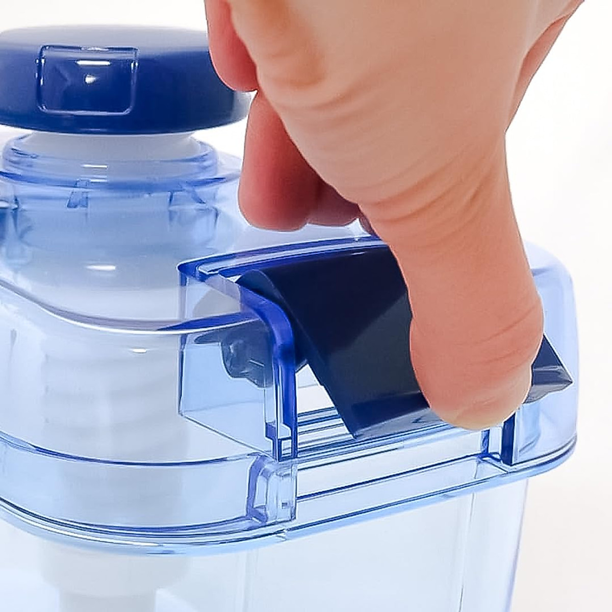Instant Pickle Maker Vegetable Press Tsukemono Container Rectangle Made in Japan BPA Free (Blue 2.2L)