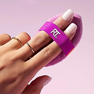 Real Techniques Miracle 2-In-1 Powder Puff, Dual-Sided, Full-Size Makeup Blending Puff, Reversible Elastic Band, Precision Tip Makeup Sponge & Powder Puff, For Liquid, Cream & Powder, 1 Count