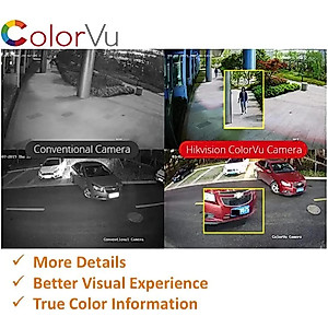 HIK-VISION IP Camera DS-2CD2387G2-LU 4K 8MP PoE IP Turret Dome Camera, 247 Full Color Night Version, 2.8mm Lens, IP67, IK10, H.265+, WDR Built in Mic, English Version Compatible with Hik Vision NVR