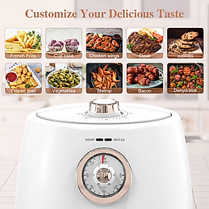 Dragonball 2 Qt Air Fryer, Small Air Fryer For Convenience, Retro Design, Nonstick, Dishwasher-Safe Basket, White Air Fryer With Adjustable Temperature Control, 60 Minute Timer Mini Air Fryer, White.