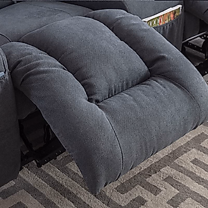 SAMERY Loveseat Recliner Reclining Loveseat with Console, RV Reclining Loveseat Wall Hugger Recliners RV Theater Recliner Love Seat with Cup Holders/Pockets for Living Room RV, Manual