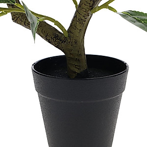 Gresorth 20" Artificial Red Apple Tree Fake House Green Plant Fruit Decoration with Plastic Pot Realistic Leaves for Home Table Office Garden Indoor Outdoor