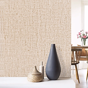 lenify Beige Grasscloth Wallpaper Peel and Stick Wallpaper Textured Contact Paper 15.7inch x 118.1inch Faux Linen Wallpaper Vintage Grasscloth Contact Paper Self Adhesive Removable Wallpaper Vinyl