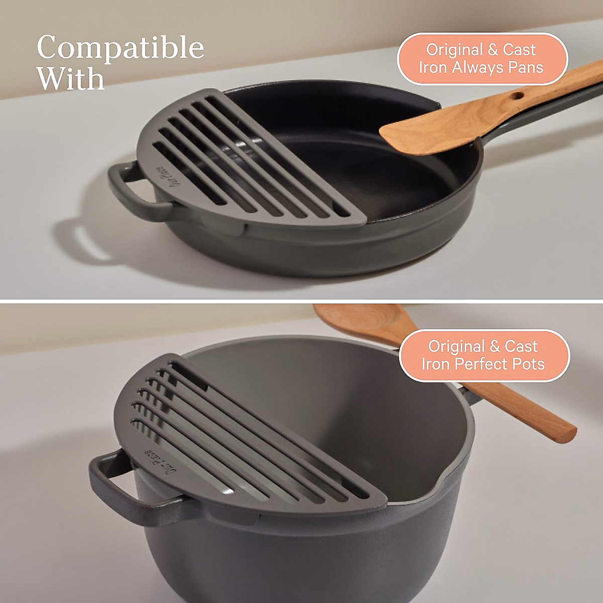 Our Place Fry Deck - Nonstick Ceramic Coated Frying Accessory for Always Pan & Perfect Pot | Lightweight, Heat-Resistant | Includes Cooking Chopsticks | Enhances Frying Experience | Char