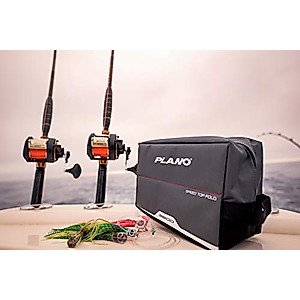 Plano Weekend Series 3600 Fold-Down Speedbag, Gray Fabric, Includes 2 3600 Stowaway Utility Boxes, Fishing Tackle Soft Storage Bag with EZ Label System