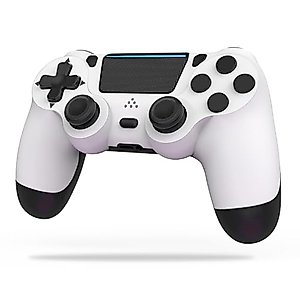 MOVONE Wireless Controller Dual Vibration Game Joystick Controller for Ps4 Controller/Slim/Pro,Compatible with PS4 Console（White ）