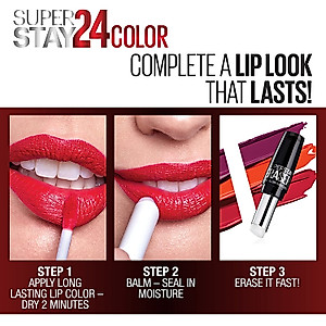 MAYBELLINE Super Stay 24 2-step Long Lasting Liquid Lipstick and Lip Balm, 920 Bronzed Dream, 1 count