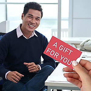 Swipe It Gift Card Holder Sleeves Paper 100 Pack Bulk for Christmas, Holiday, Birthday, Fathers Day, Housewarming, Wedding, Anniversary, Baby Shower, Spa, A Gift for You, Red