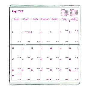 Brownline Essential Monthly Pocket Planner, 18 Months, July 2022 to December 2023, Stitched Binding, 6.5" x 3.5", Dog Design (CA412.02-23)