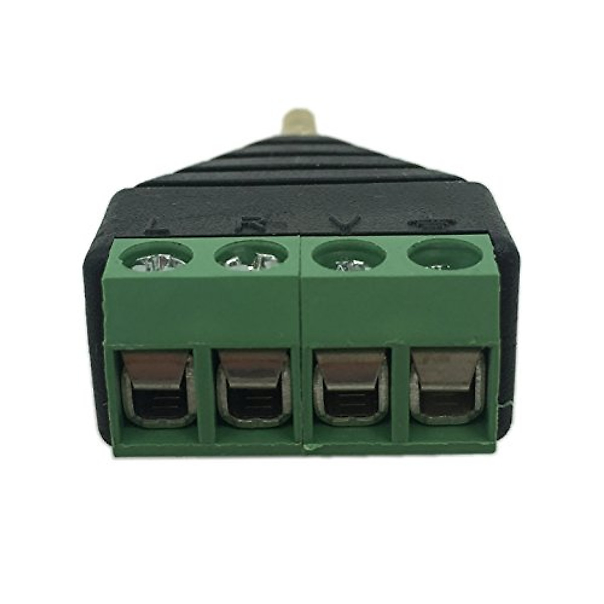 Cerrxian 3.5mm 4 Pole Stereo TRRS Audio Video Male to 4 Screw Terminal Female Headphone Replacement Solderless Balum Converter Adapter (2-Pack)