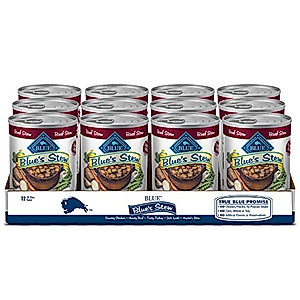 Blue Buffalo Blue's Stew Natural Adult Wet Dog Food, Beef Stew 12.5-oz can (Pack of 12)