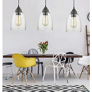 WISBEAM Pendant Lighting Fixture, Hanging Ceiling Lights with E26 Medium Base Max. 60 Watts, ETL Rated, Bulbs not Included, Bronze, 2-Pack