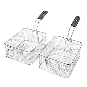 Commercial Deep Fryer, Stainless Steel Gas Deep Fryer Countertop with 10L 2 Baskets and Lid Gas Deep Fryer Propane LPG Deep Fryer