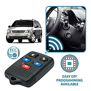 Keyless2Go Replacement for New Keyless Entry Remote Car Key Fob for Select Freestar Windstar Monterey Blackwood Vehicles That Use CWTWB1U511