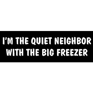 GHaynes Distributing MAGNET I'm The Quiet Neighbor with the Big Freezer Magnetic Magnet(funny crazy odd weird) Size: 3 x 9 inch