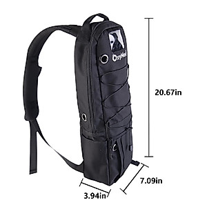 Portable Oxygen Tank Backpack O2 Cylinder Carrying Bag Oxygen Tank Holder for Size M2, M4, ML6, M9, M6, MD（Black）