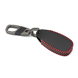 New Replacement Leather Car Key Case Cover Holder Fit Ford Fiesta Focus 3 MK3 MK4 ST Mondeo C-Max B-Max Kuga Key Chain