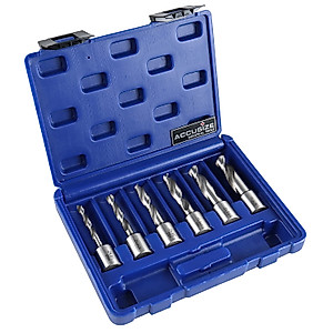 Accusize Industrial Tools 6pcs/Set H.S.S. Fully Ground Drill Sets with 3/4" Weldon Shank, 2inch Cutting Depth, 0519-5002