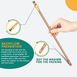 123-0095 Replacement Stem Assembly for Mansfield Style 500 Series Full-turn Hydrants Manufactured From 1970-2006, for 12 Inches Sillcock ASFP（Overall length 16 Inches）