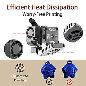 Creality Sprite Direct Drive Extruder Pro Kit, All Metal Extruder Upgrade Kit for Ender 3/Ender 3 v2/Ender 3 Pro/Ender 3 Max 3D Printer,Dual Gear Dual Fan Design,Support BL Touch/CR Touch