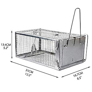 Gingbau Humane Rat Trap Live Chipmunk Mouse Cage Trap for Indoors and Outdoors