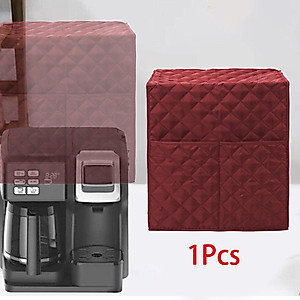 ＫＬＫＣＭＳ Coffee Machine Cover, Espresso Machine Quilted Protective Cover, Kitchen Appliance Covers, , red
