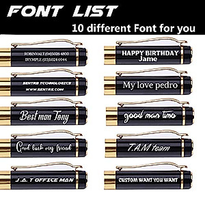 Ancolo Personalized Fountain Pen- Quality Pen Custom Engraved your own Name, Slogan,Logo,Company Team Name, Perfect for Writer, professor, Calligrapher, students-Metal Body Black ink Perfect for Bank