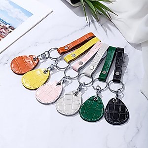 Temvue Access Card Holder RFID Key Fob Bag Key Chains NFC Smart Key Tag Card RFID Pod ID card protector common access card cover (Black)