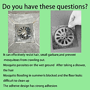 Generic Disposable Hair Drain Stickers, Drain Sticker Disposable Floor Drain Filter Stickers Hair Catcher, Hair Drain Sticker for Bathroom, Laundry, Bathtub, Kitchen, Sink(20Pcs), 4IN