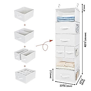 GRANNY SAYS Bundle of 1-Pack Hanging Closet Organizers and Storage & 3-Pack Clothing Storage Bins