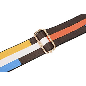 lola mae 2” Wide Shoulder Strap Replacement for Handbags Adjustable Removable Guitar Canvas Crossbody Belt for Purse (BS145 (Silver hardware))